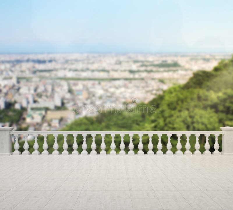 Balcony and Terrace of the Exterior Background Stock Photo - Image of ...