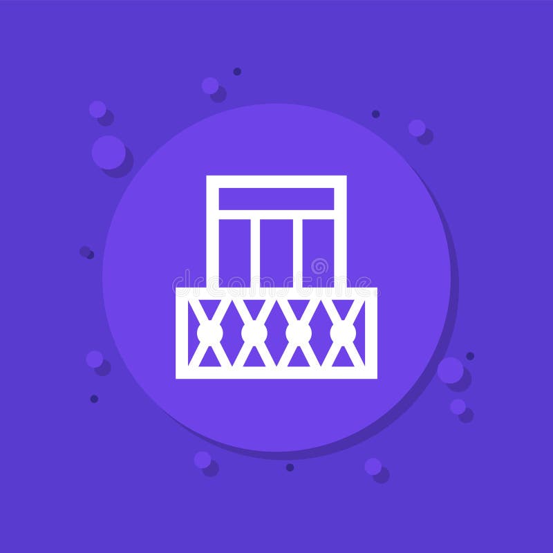 Balcony, Terrace Icon, Vector Pictogram Stock Vector - Illustration of ...