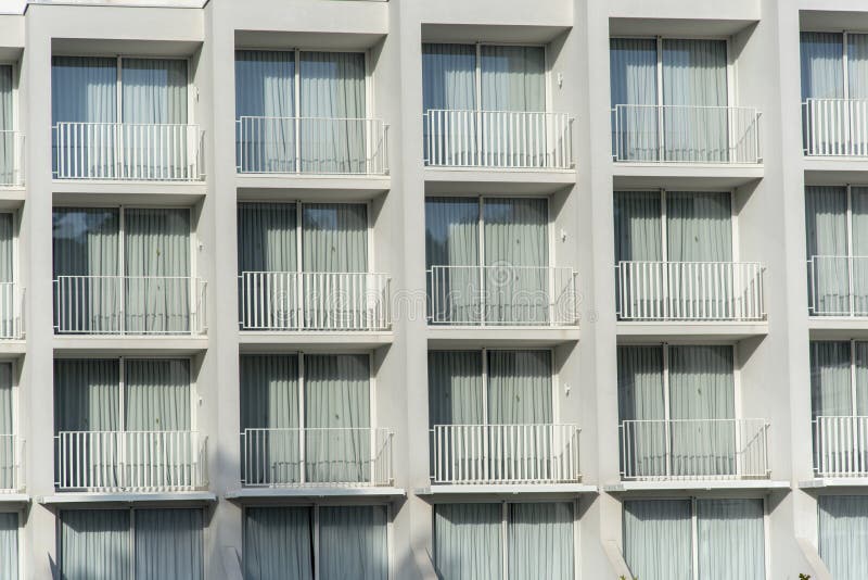 Balcony Pattern Of Condominium - Monochrome Stock Image - Image of ...