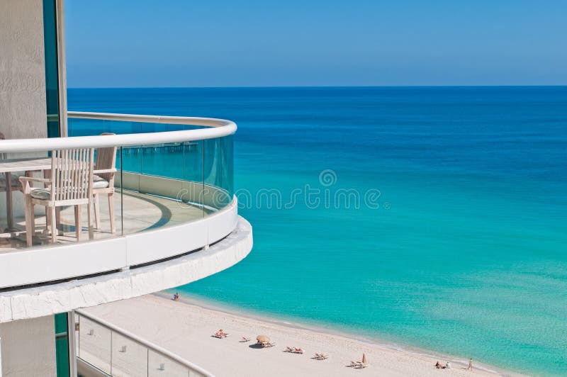 Balcony to the ocean stock photo. Image of calm, destination - 18266684