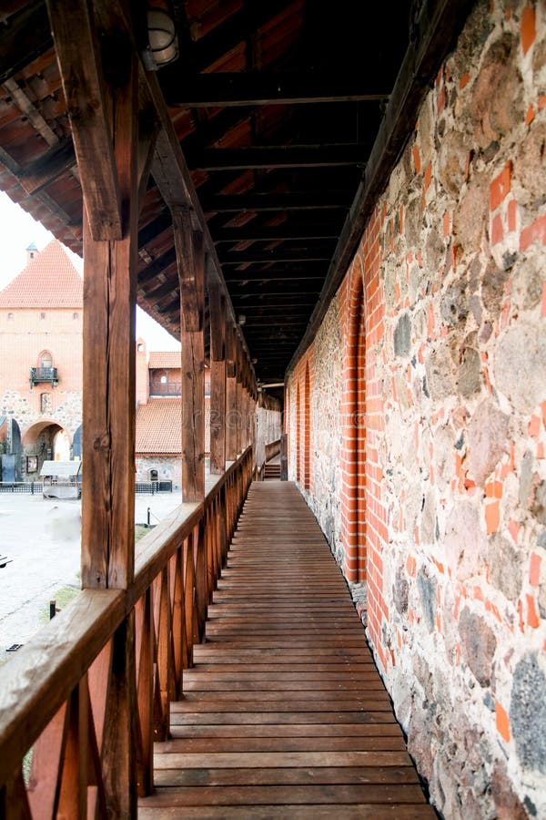 Balcony in Trakai castle editorial image. Image of medieval - 345771050