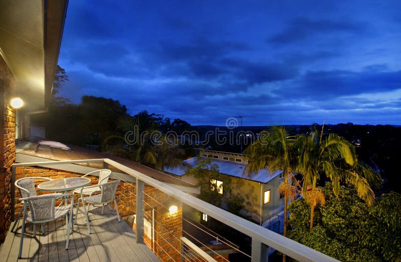 Balcony view stock image. Image of chair, holidays, palm - 5503433