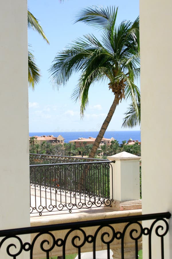 Balcony View stock image. Image of iron, vacation, water - 3488329