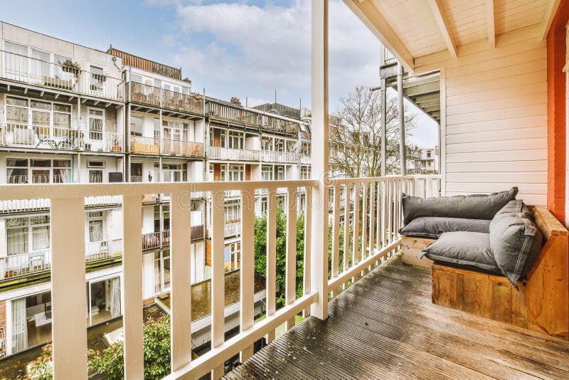 The balcony view stock image. Image of outside, scene - 246202043