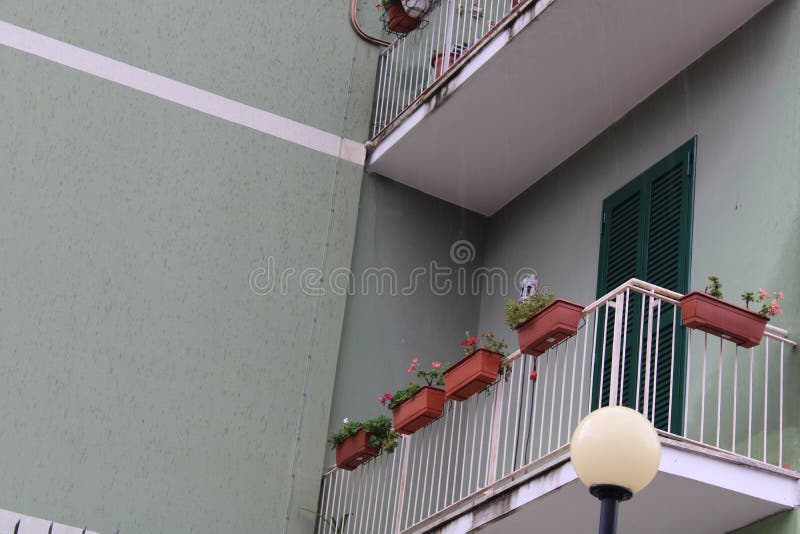 Balcony View of a House in Italy Stock Photo - Image of palace, design ...
