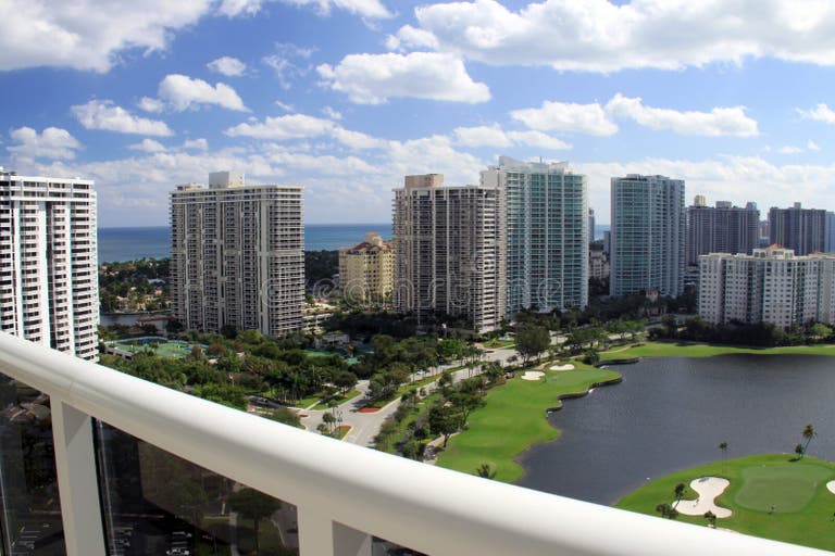 Balcony View in Miami Golf Course Stock Photo - Image of scape, country ...