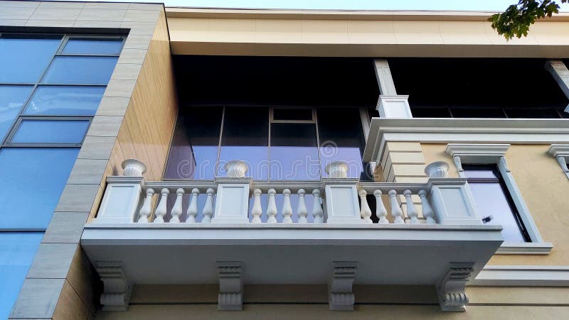 Balcony View of a Modern Building, Modern Architecture Combination of ...
