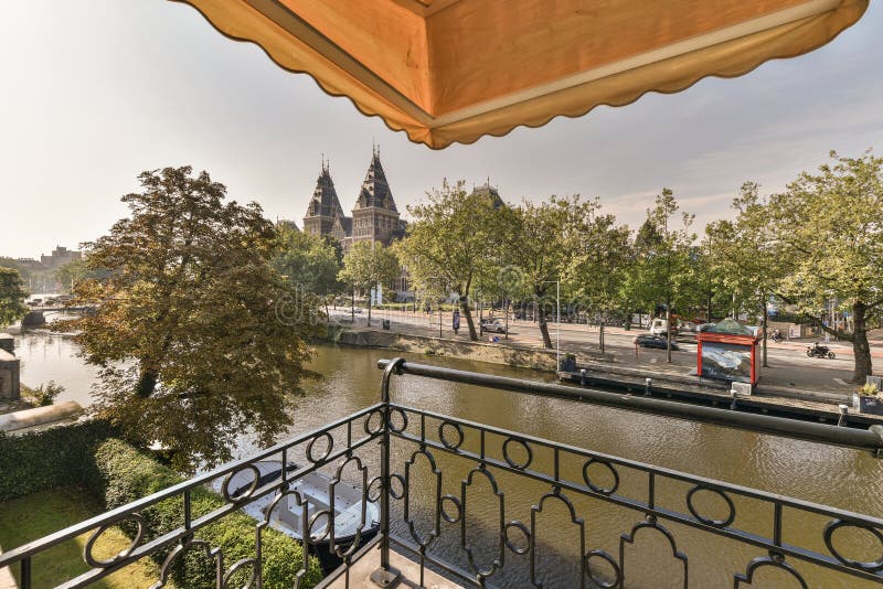 A Balcony with a View of a River and Cathedral Editorial Photography ...