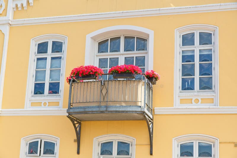 Balcony and Windows of the Outside of the Apartment Building Stock ...