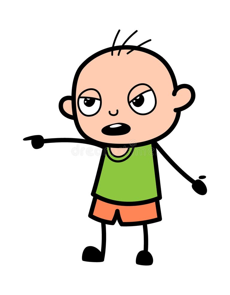 Cute Bald Boy Pointing Finger Stock Illustrations – 6 Cute Bald Boy ...
