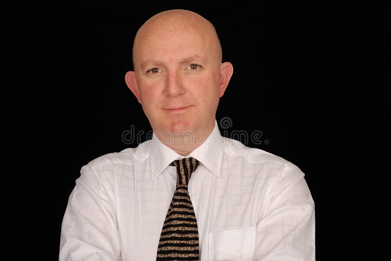 Bald Businessman stock photo. Image of smart, portrait - 7672544