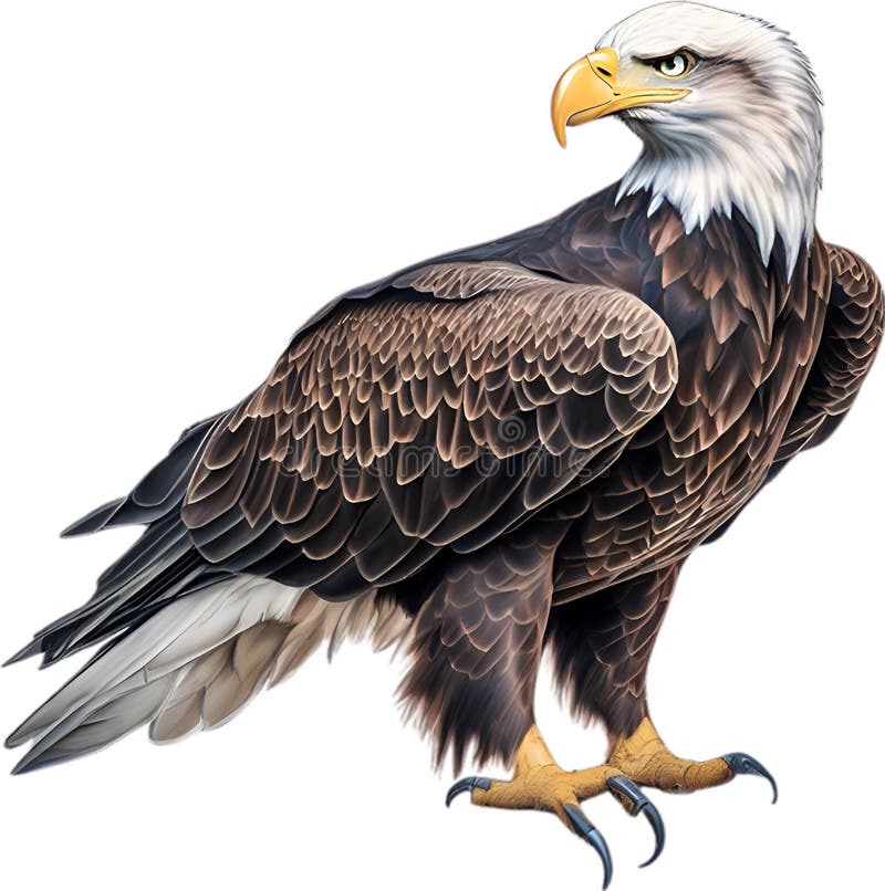 Bald Eagle, Close-up Colored-pencil Sketch of a Bald Eagle. AI ...