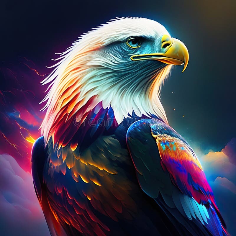 Bald Eagle Hugging Heart Eagle with a Heart in His Hands. 3D ...