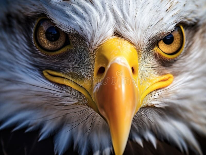 Ai Generated Illustration Wildlife Concept of Bald Eagle Eye Stock ...