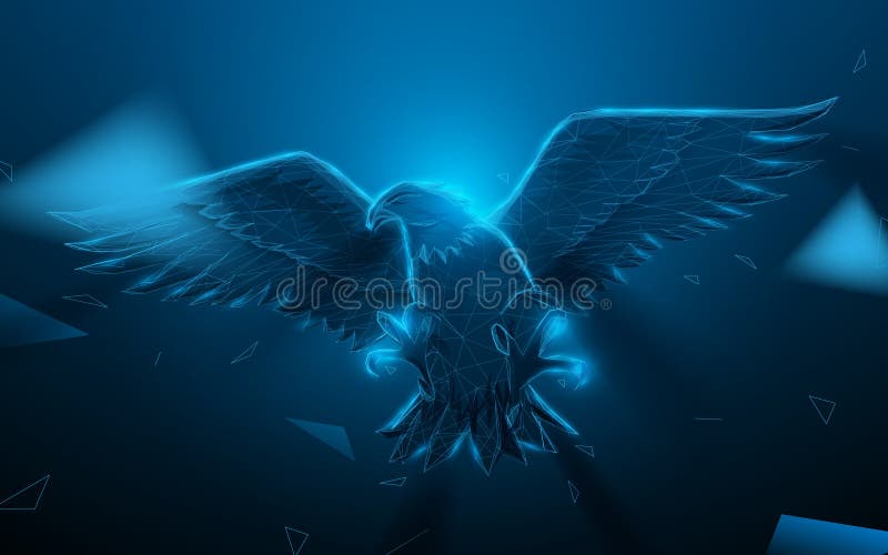Geometric Polygon Eagle Stock Illustrations – 291 Geometric Polygon ...