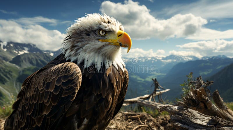 Bald Eagle, Front View Bald Eagle, American Independence Day Stock ...