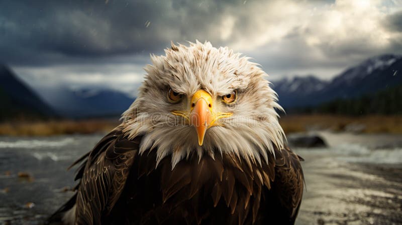Bald Eagle, Front View Bald Eagle, American Independence Day Stock ...