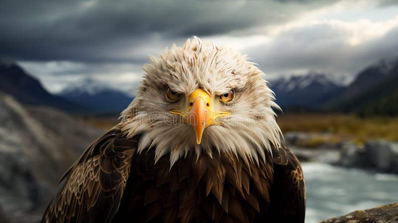 Bald Eagle, Front View Bald Eagle, American Independence Day Stock ...