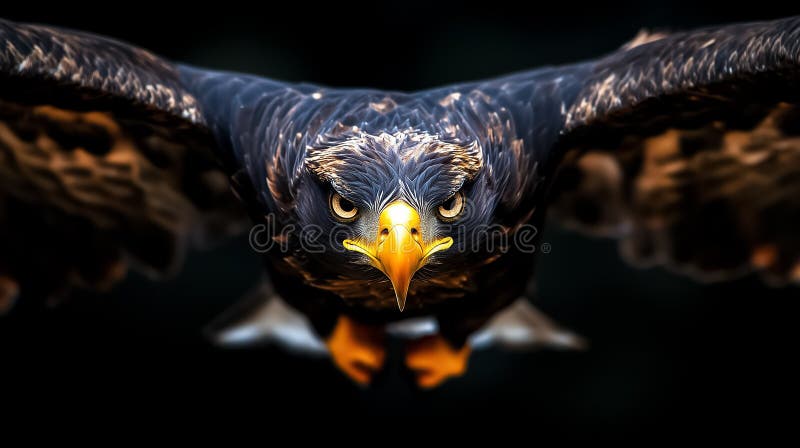 Majestic Bald Eagle Soaring Outstretched Wings Natural Habitat Stock Photos - Free & Royalty ...