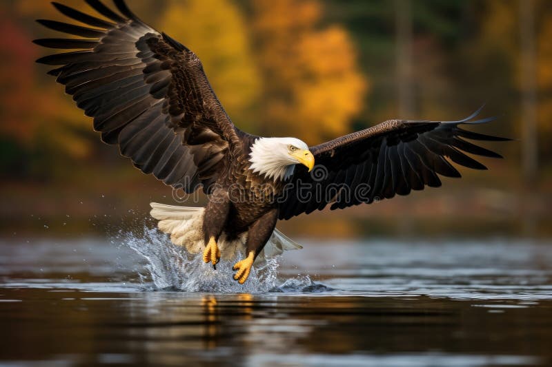 Bald Eagle Haliaeetus Leucocephalus in Flight, American Bald Eagle ...