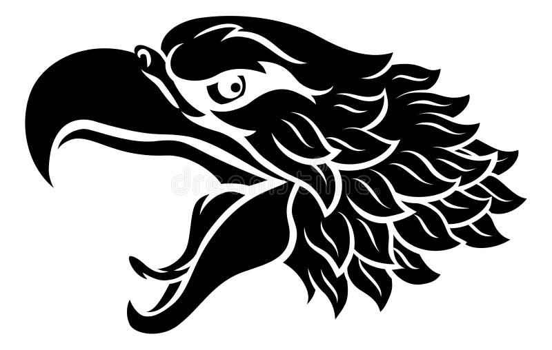 Bald Eagle or Hawk Mascot Head Face Cartoon Stock Vector - Illustration ...