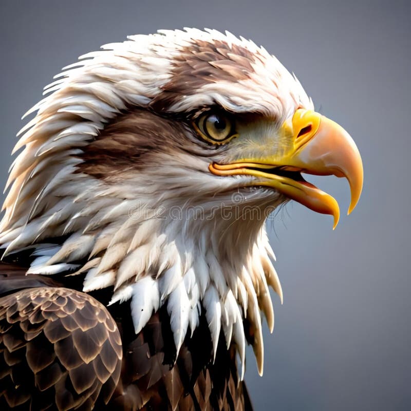 Bald Eagle Head Shot. American Bald Eagle Front View and Head Shot ...