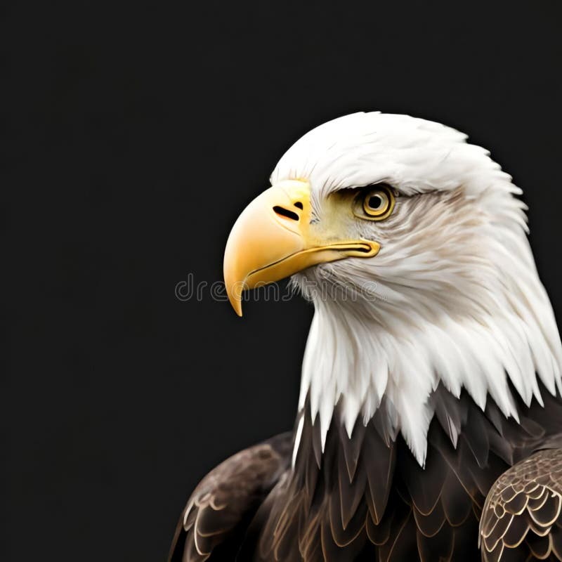 Bald Eagle Head Shot. American Bald Eagle Front View and Head Shot ...