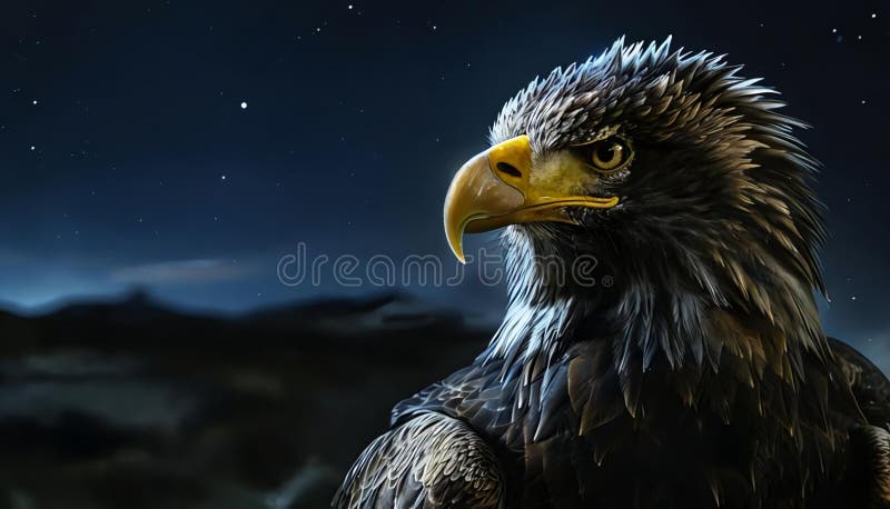 Bald Eagle Head Shot. American Bald Eagle Front View and Head Shot ...