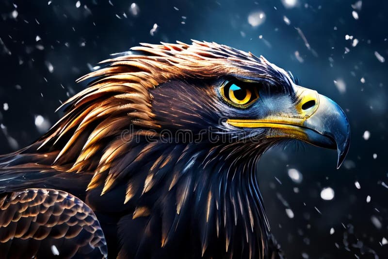 Bald Eagle Head Shot. American Bald Eagle Front View and Head Shot ...