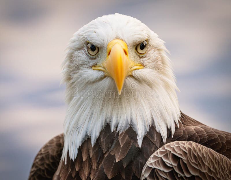 Bald Eagle Looking at Camera Stock Image - Image of hunter, generated ...