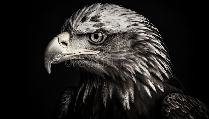 Bald Eagle, Majestic Hunter, Flying with Focus on Foreground Generated by AI Stock Illustration ...