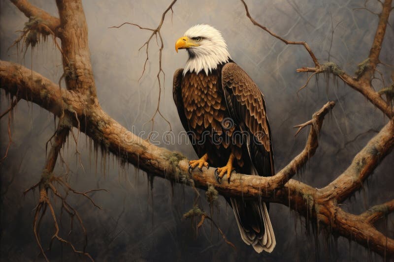 Bald Eagle Perched Stock Illustrations – 292 Bald Eagle Perched Stock ...