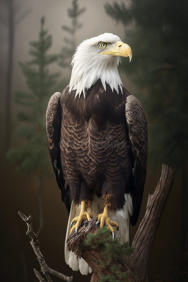 Bald Eagle Perched Stock Illustrations – 404 Bald Eagle Perched Stock ...