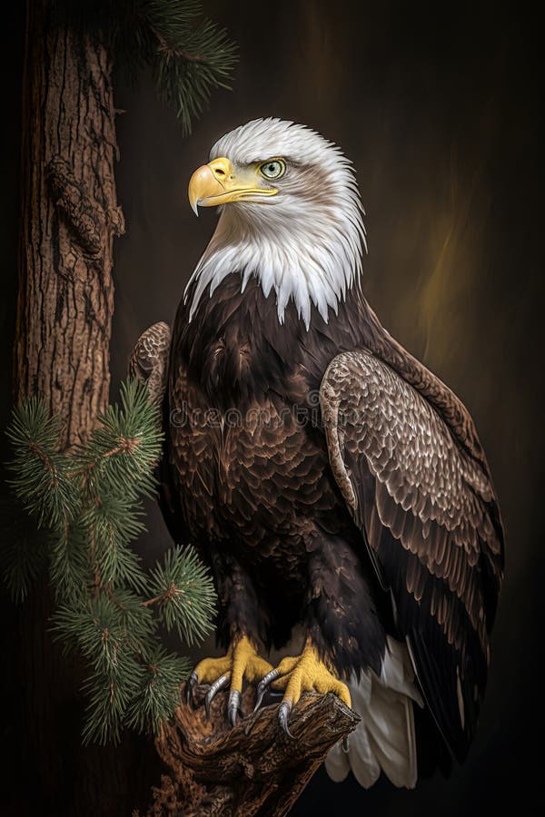 Bald Eagle Perched Stock Illustrations – 404 Bald Eagle Perched Stock ...