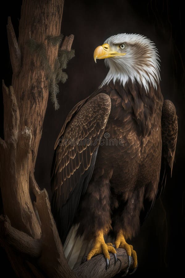 Bald Eagle Perched Stock Illustrations – 404 Bald Eagle Perched Stock ...