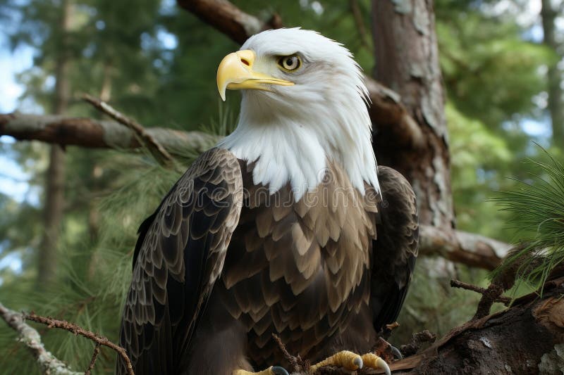 Bald Eagle Perched Stock Illustrations – 760 Bald Eagle Perched Stock ...