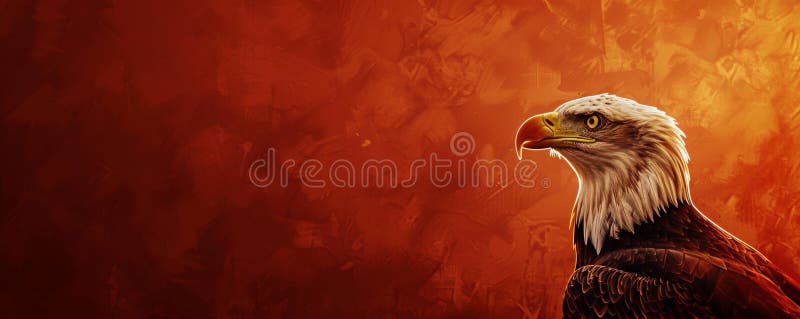 Bald Eagle on a Red Textured Background Stock Image - Image of yellow ...