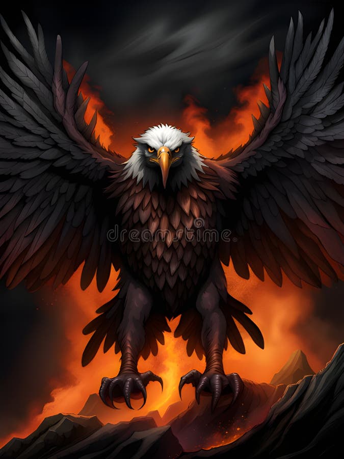Bald Eagle Head Flame Stock Illustrations – 87 Bald Eagle Head Flame ...