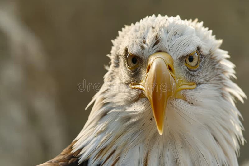 Bald Eagle S Head Displaying Intense Focus while Carefully Scanning Its ...