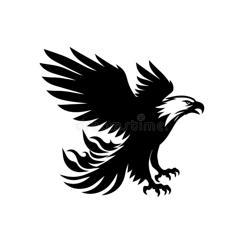 Bald Eagle Silhouette Vector Illustration Stock Vector - Illustration ...