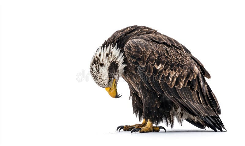 A Bald Eagle is Sitting on the Ground Stock Photo - Image of raptor ... A Bald Eagle is Sitting on the Ground Stock Photo - Image of raptor ...
