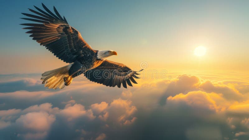 233 Bald Eagle Soaring Above Clouds Sunrise Stock Photos - Free & Royalty-Free Stock Photos from ...