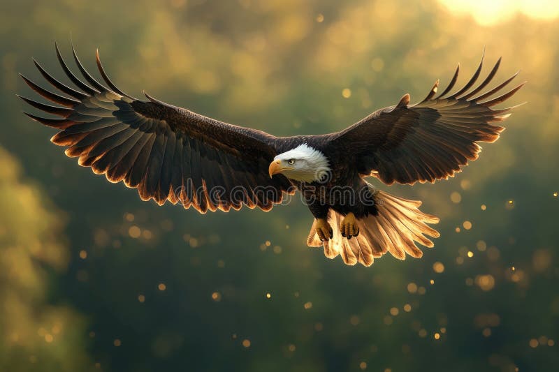 Bald Eagle Soaring Air Its Wings Spread Open Stock Photos - Free & Royalty-Free Stock Photos ...