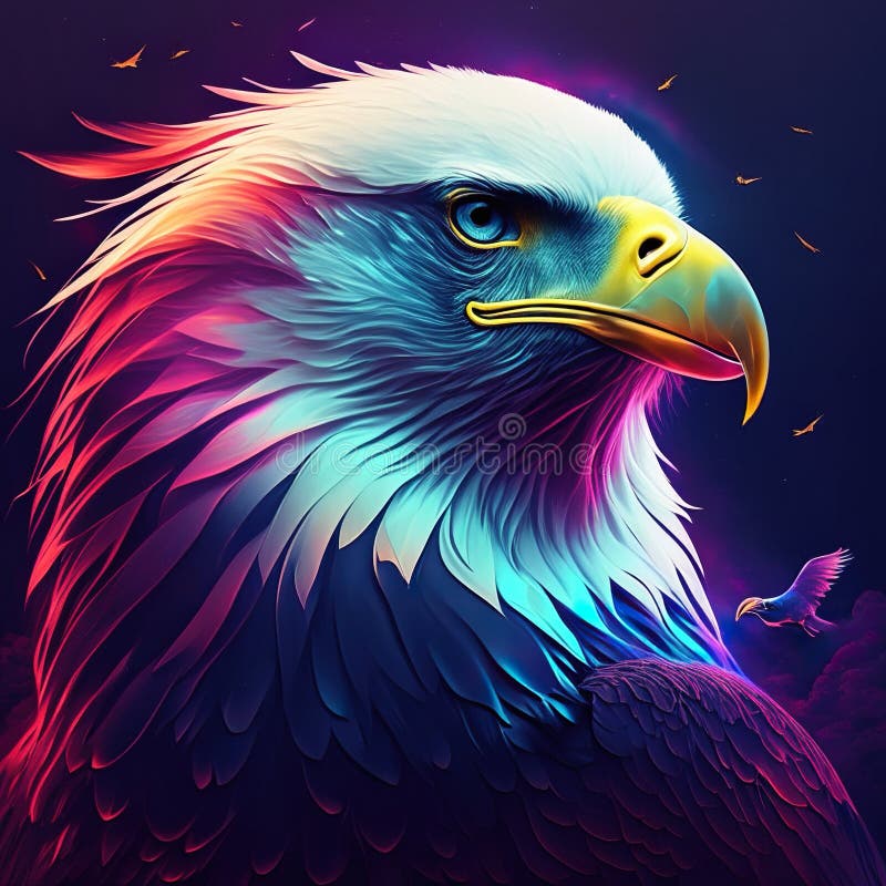 Bald Eagle Hugging Heart Eagle with a Heart in His Hands. 3D ...