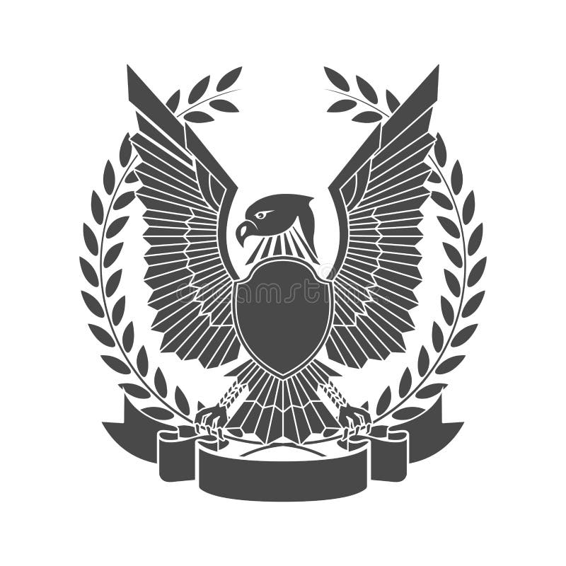 Bald Eagle Symbol of North America on Grunge Background with USA Flag ...