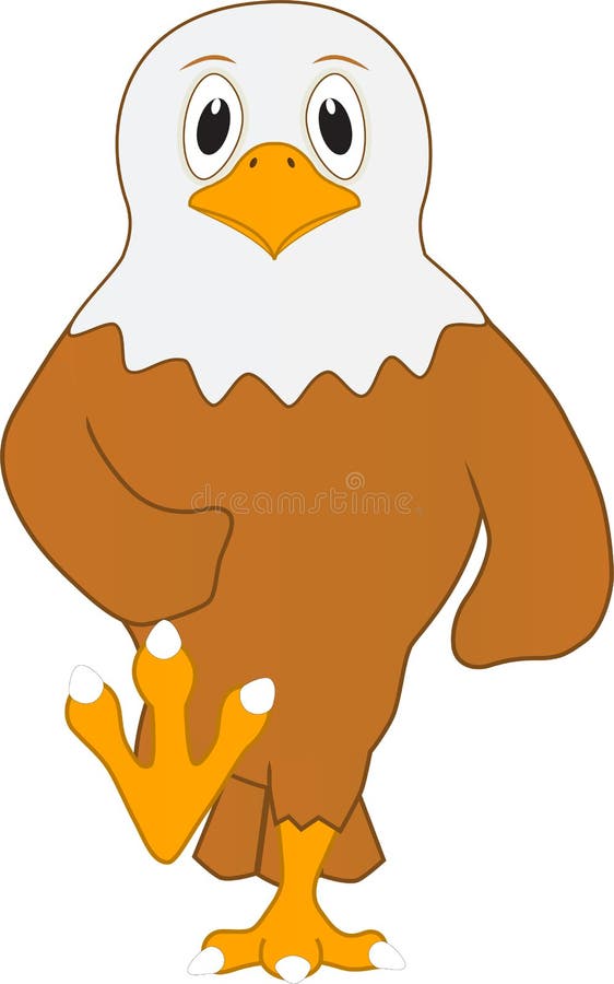 Cartoon of a Bald Eagle Walking Gallantly Stock Vector - Illustration ...