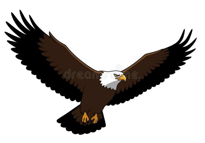 Soaring eagle clip art stock vector. Illustration of powerful - 365471334
