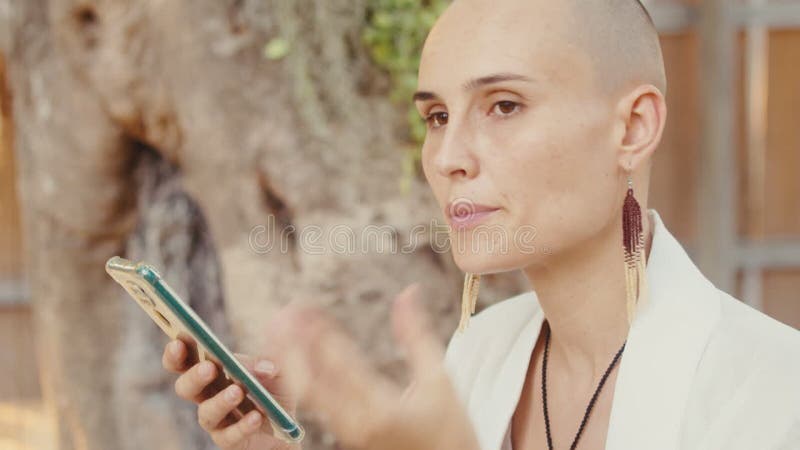 Bald Fortune Teller Reading Tarot Cards, Doing a Reading for a Client ...