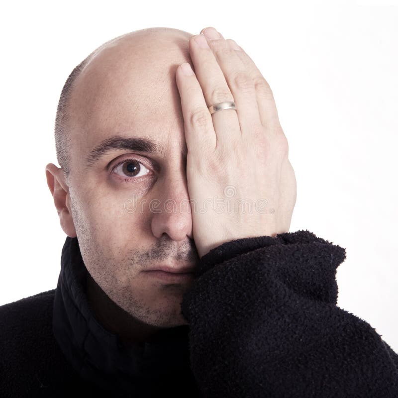 Bald man stock photo. Image of portrait, bald, looking - 20265380