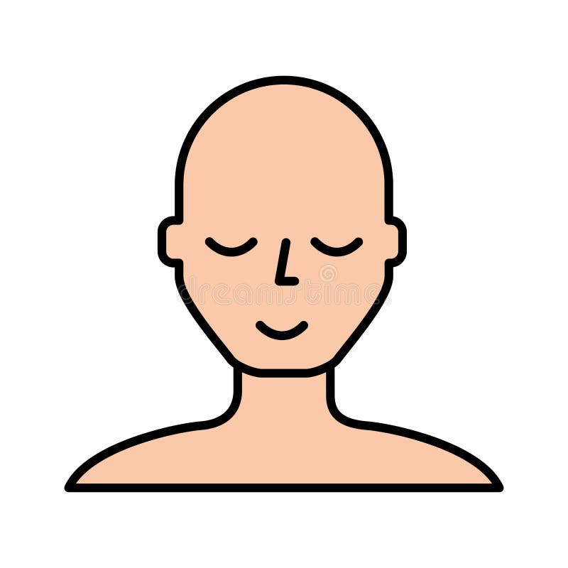 Bald man face cartoon stock vector. Illustration of isolated - 93593884